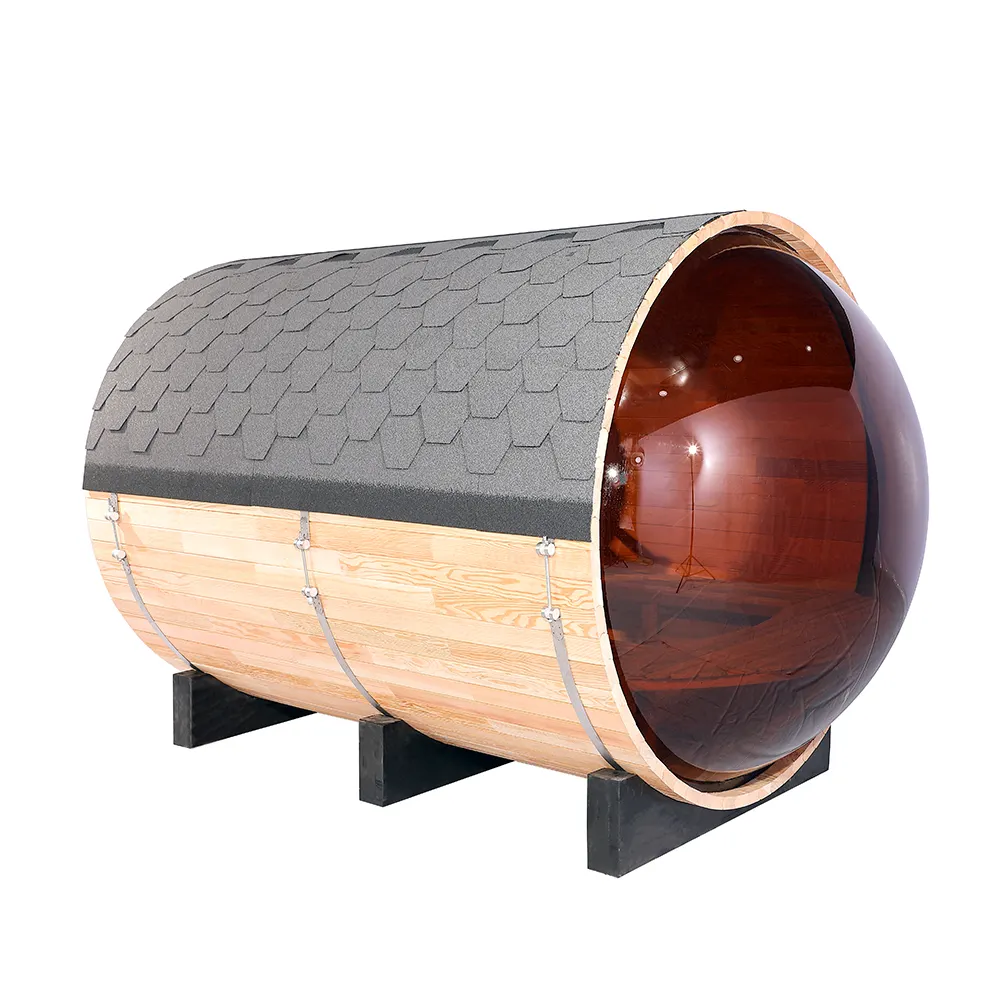 Solid Wood Outdoor Steam Barrel Sauna – SAUNASPAZ